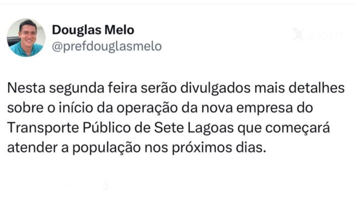 Prefeito Douglas Melo anuncia que nova empresa do transporte público ...